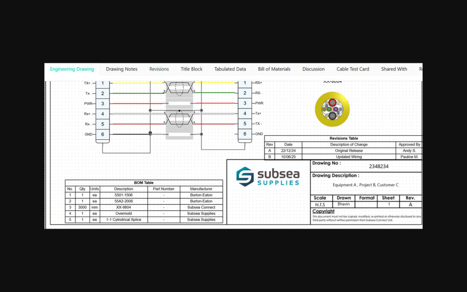 Cable Drawing – Subsea Supplies